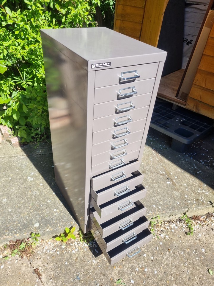 Bisley Metal Filing Cabinet 15 Drawers In Excellent Condition. Office ...