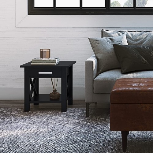 Kitchener SOLID WOOD Wide Square Contemporary in for 21 inch Black End ...