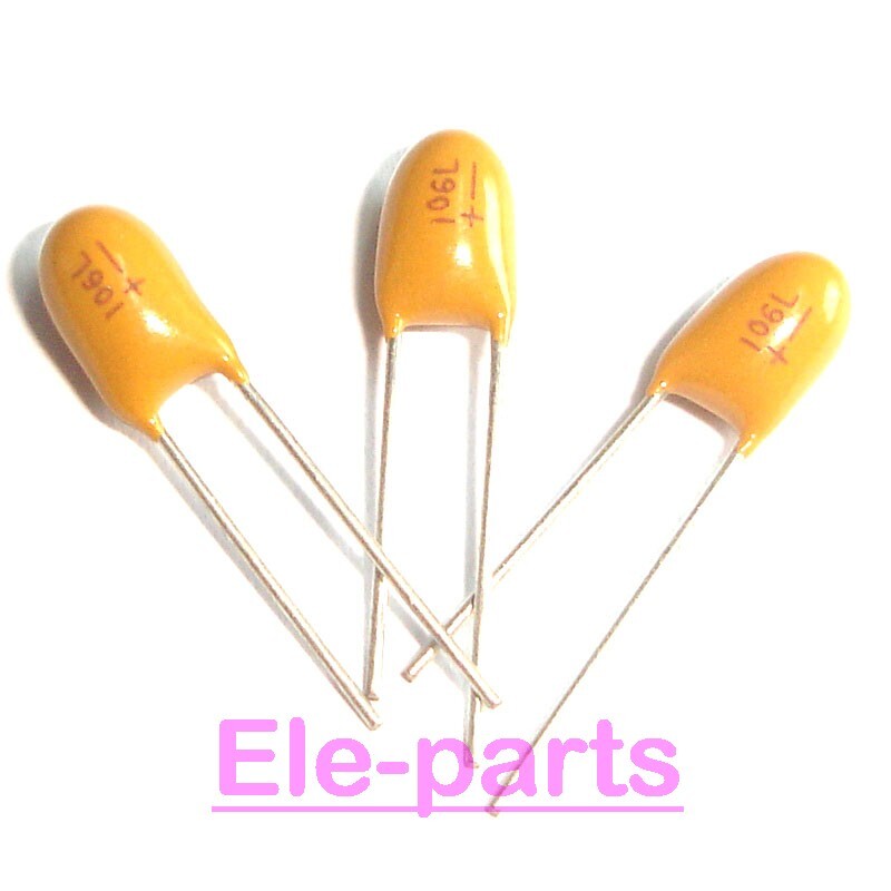50 PCS 10UF/35V DIP-2 Radial Tantalum capacitor 106/35V 35V10uF | eBay