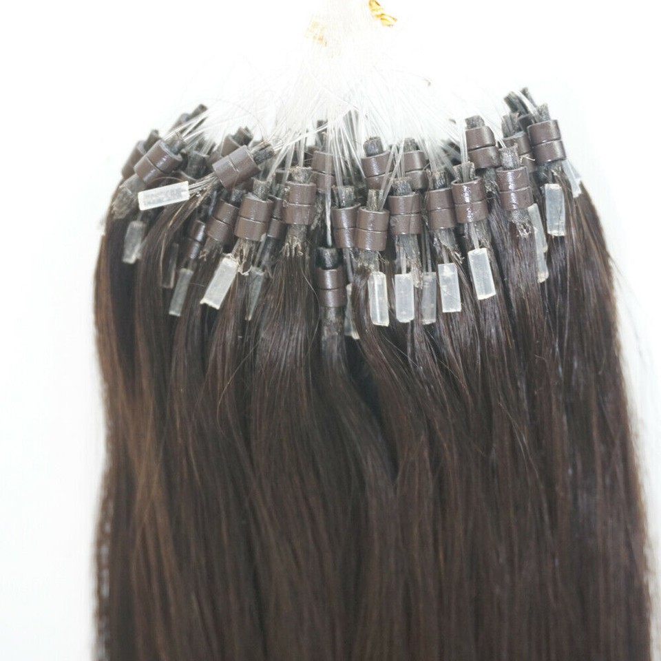 Micro Beads Hair Extensions Micro Ring Loop Tip Remy Human Hair Full ...