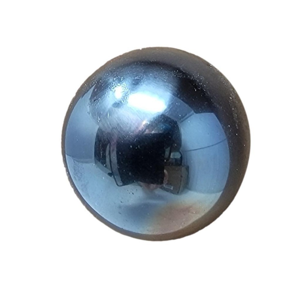 Hematite Silver Blue Sphere Floating Ball Wall Sculpture 3 in Round ...