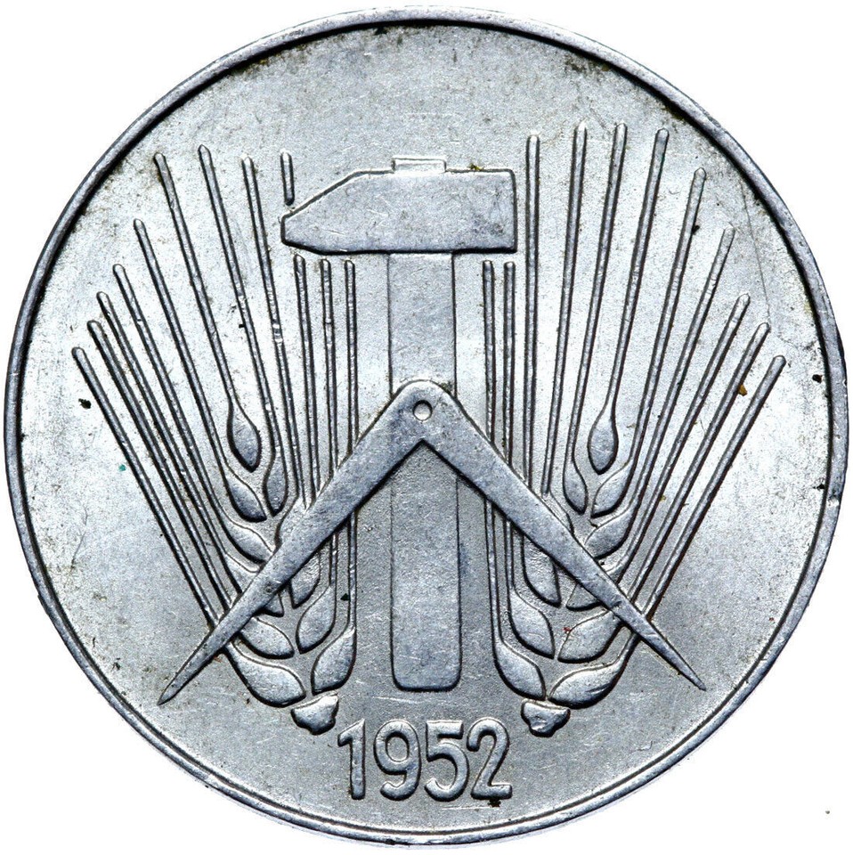 Germany GDR DDR - Coin - 10 Pfennig 1952 E - Muldenhütten ...