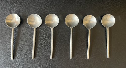 Vintage Set of 6 Hand Crafted Small Metal Rum Burning Spoons Made in ...