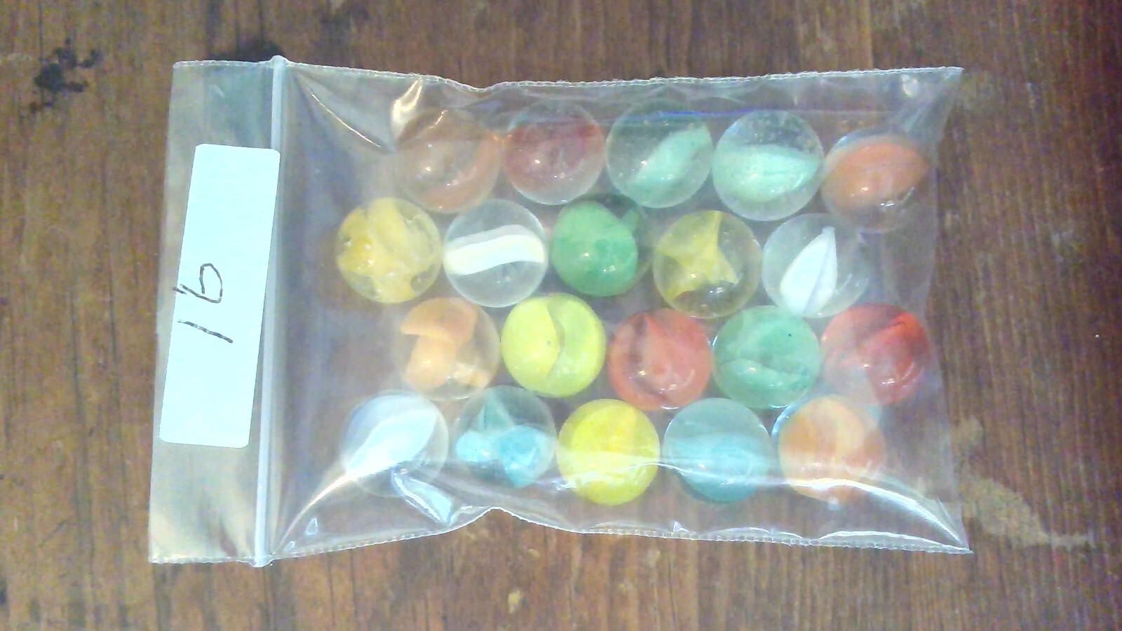 20 Japanese Cat eye marbles. Circa 1950s. Marble size varies slightly ...