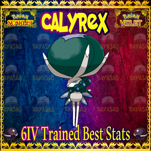 Pokemon Scarlet & Violet ⚡Calyrex⚡ Legendary 6IV Trained Best Stats ...