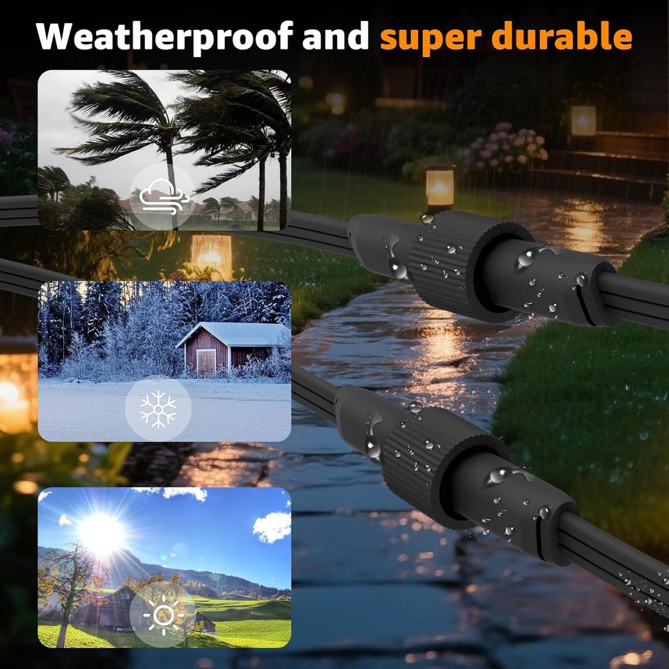 Y-Splitter Extension Cable for Govee Permanent Outdoor Lights ...