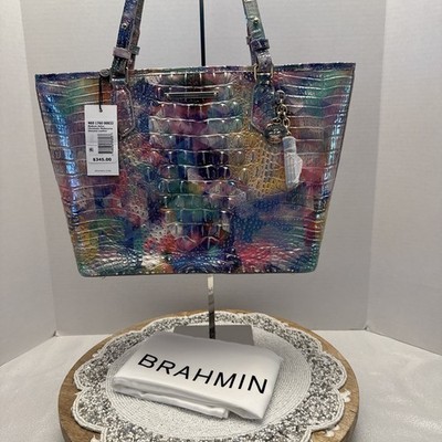 NWT Brahmin Medium Asher Tote Chromatic Melbourne Leather Tote W/dust ...