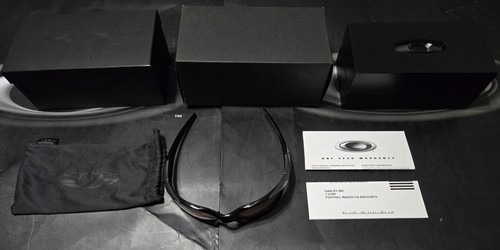 Rare Oakley Pit Boss Polished Black Gunmetal VR28 Black Iridium ...