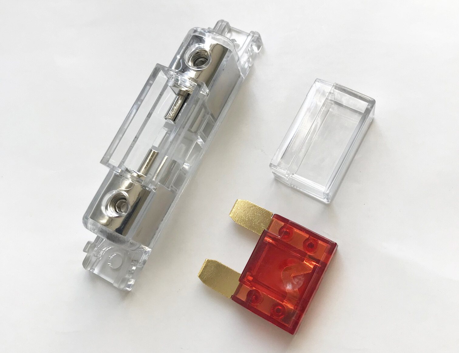 In-Line Car Audio NICKEL MAXI Blade Fuse Holder 8GA-4GA. 12V/24V/36V ...