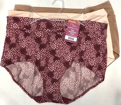 Olga by Warner's Microfiber Briefs No Muffin Top No Pinching 3 Pack ...