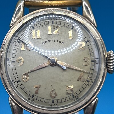 Hamilton watch 10KGf Secometer Military early 1940s 987S working Rare Vintage | eBay