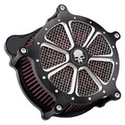 Skull CNC Air Cleaner Red Intake Filter For Harley Dyna Electra Glide ...