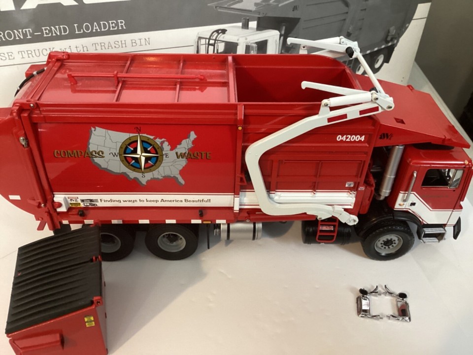 UNOPENED First Gear COMPASS WASTE 1:34 MACK Front-End Load Garbage ...
