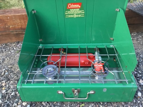 Vintage Coleman 413G Dual 2 Burner Camp Stove excellent condition | eBay