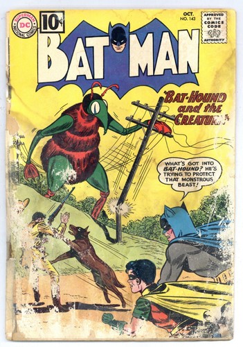 Batman 143 (Low Grade) Bat Hound aliens last 10 cent issue 1961 DC ...