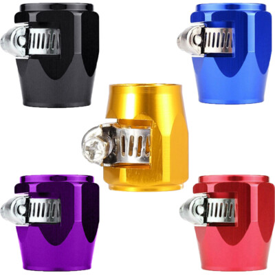 2/5/10pc 4/6/8/10/12AN Hex Hose Finisher Clamp Screw Band Hose End ...