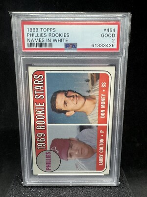 1969 Topps #454 Larry Colton & Don Money - WL - WHITE LETTERS- PSA 2 | eBay