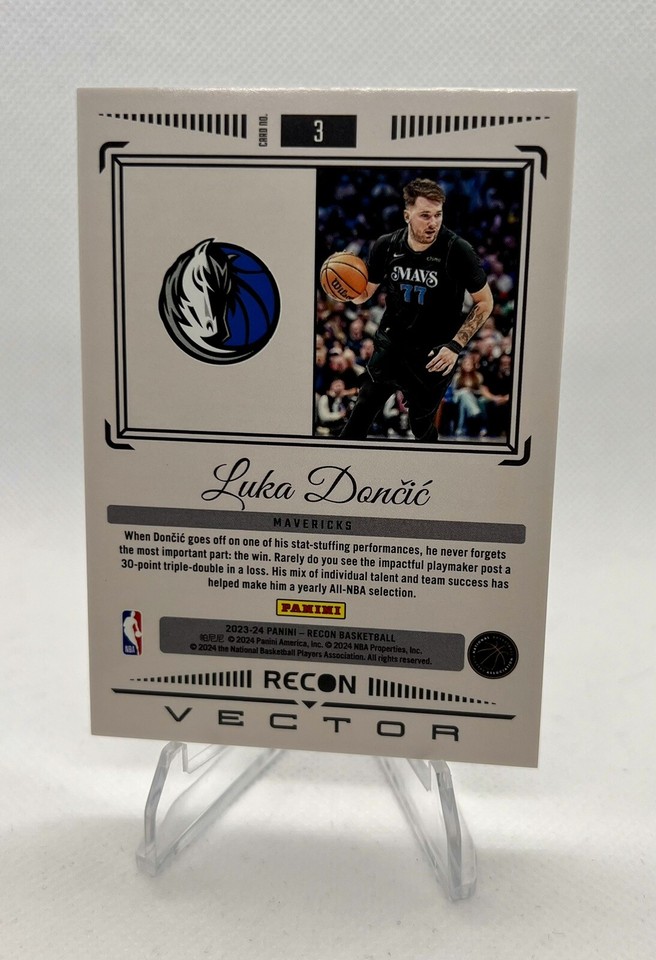 2023-24 Recon LUKA DONCIC #3 Silver Vector, Mavericks FRESHLY PULLED | eBay