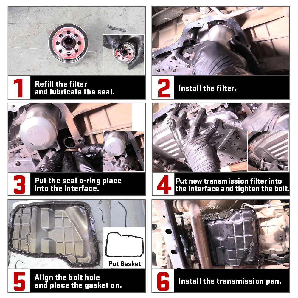 For 1999-UP 545RFE 65RFE 66RFE 68RFE Transmission Filter Kit 4WD With ...