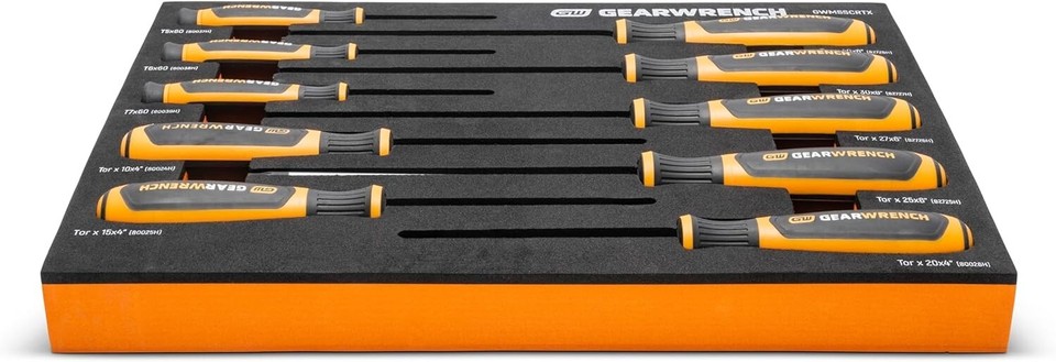GEARWRENCH 10 Piece Torx Dual Material Screwdriver Set in Foam Storage ...