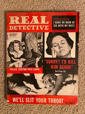 Magazine: Real Detective: October 1956: Vol 10/X #7 true crime pulp | eBay