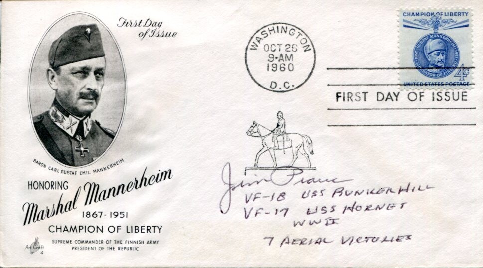 James L. Pearce Navy WWII War Fighter Pilot Ace Test Pilot Signed ...