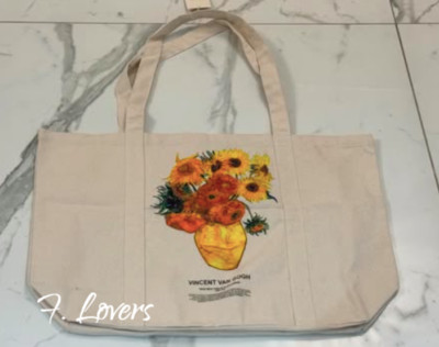 Primark Vincent Van Gogh Painting Sunflowers Beige Cream Large Cotton ...