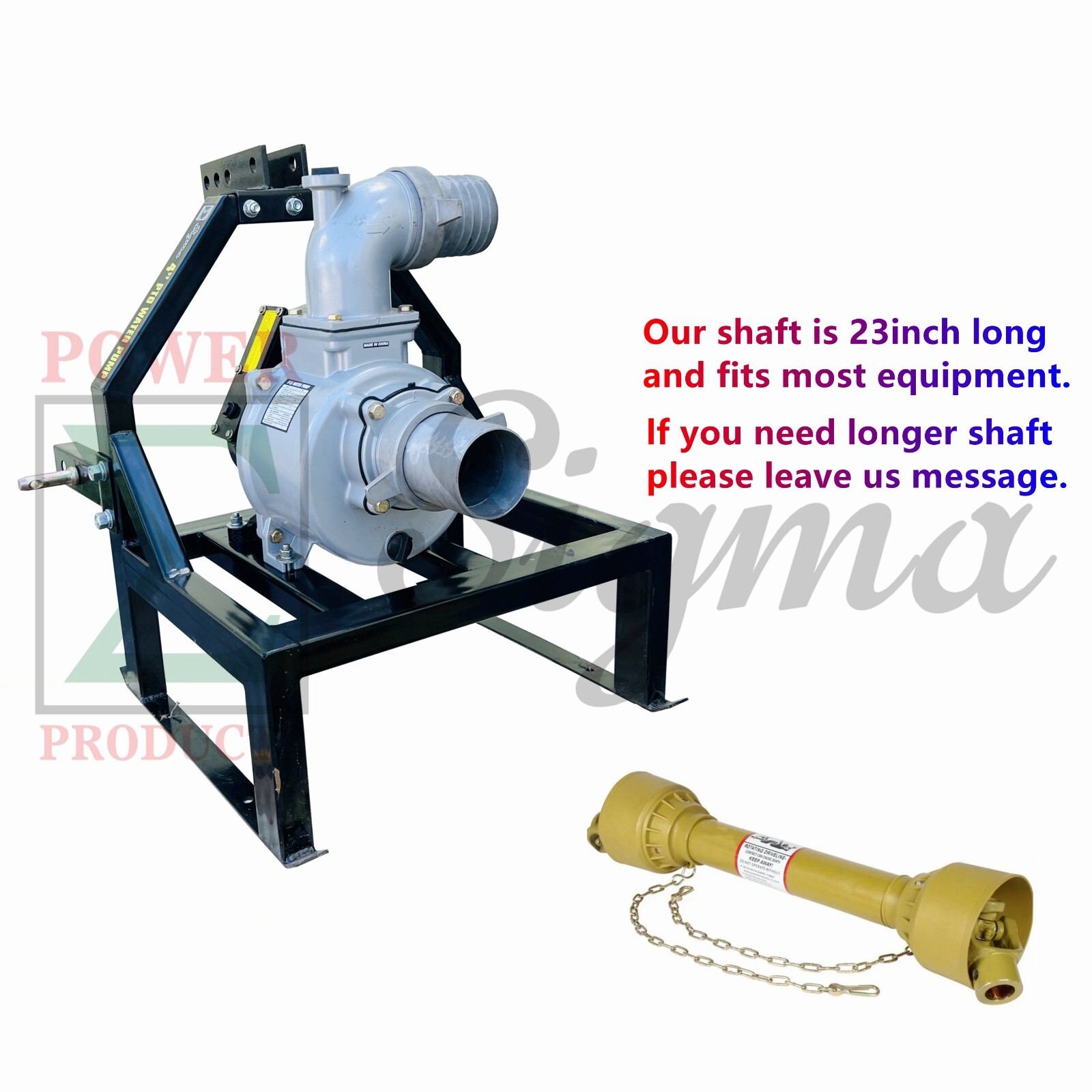 Sigma Tractor-Driven Operated PTO-Powered Water Pump 4" With Shaft Gear ...