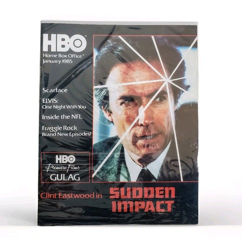 ORIGINAL Jan 1985 HBO Guide Sealed In Plastic Sudden Impact Finnegan ...