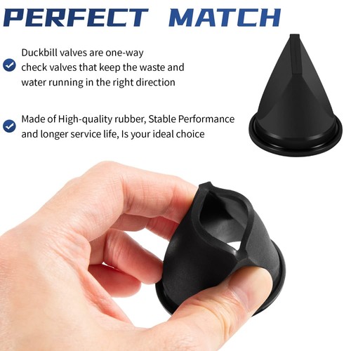 4 Pack DB Valve 1-1/2" Black Duckbill Valve Kit Replace fit for Dometic ...