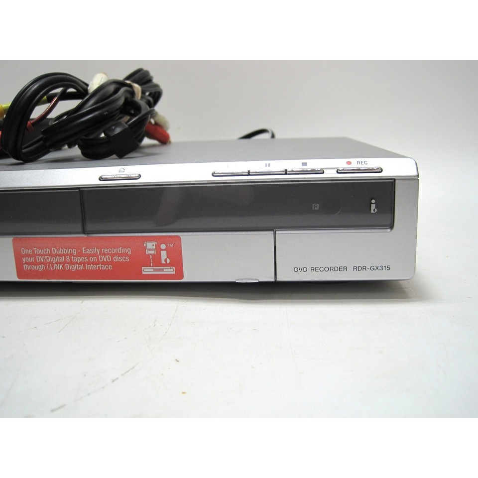 Sony DVD Player & Recorder RDR-GX315 DVD +RW/+R/-RW/-R Recording W ...