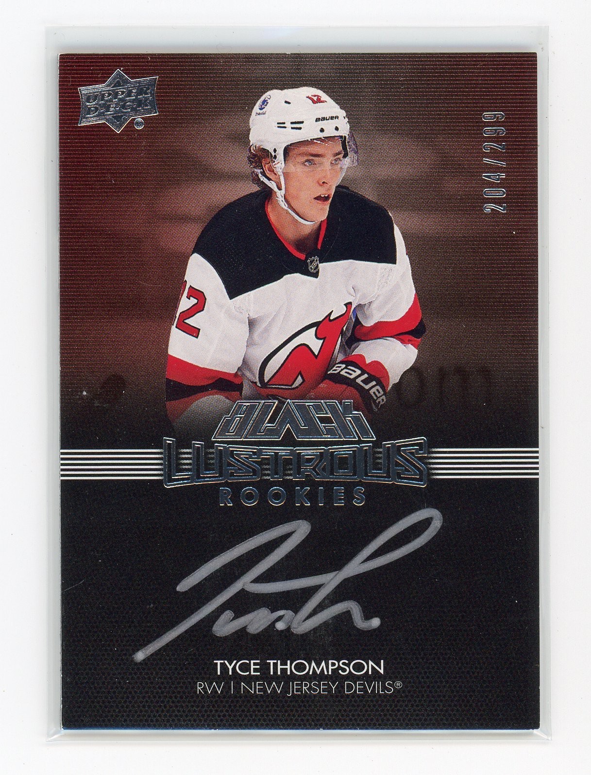 2021 SPx UD Black Lustrous Rookie Signatures /299 Tyce Thompson #LRS-TT ...