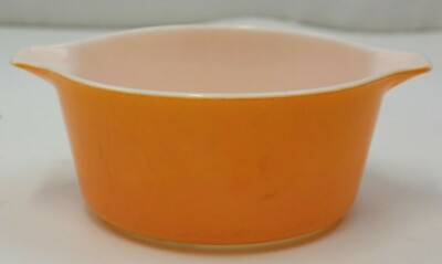 Vintage Pyrex 474-B Handled Casserole 1 1/2 Qt. Orange | eBay