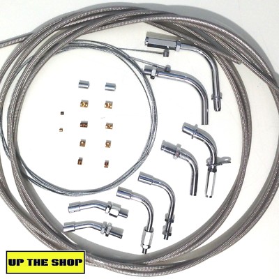 VENHILL universal S/S Braided DIY Twin Throttle cable kit, 2m long ...
