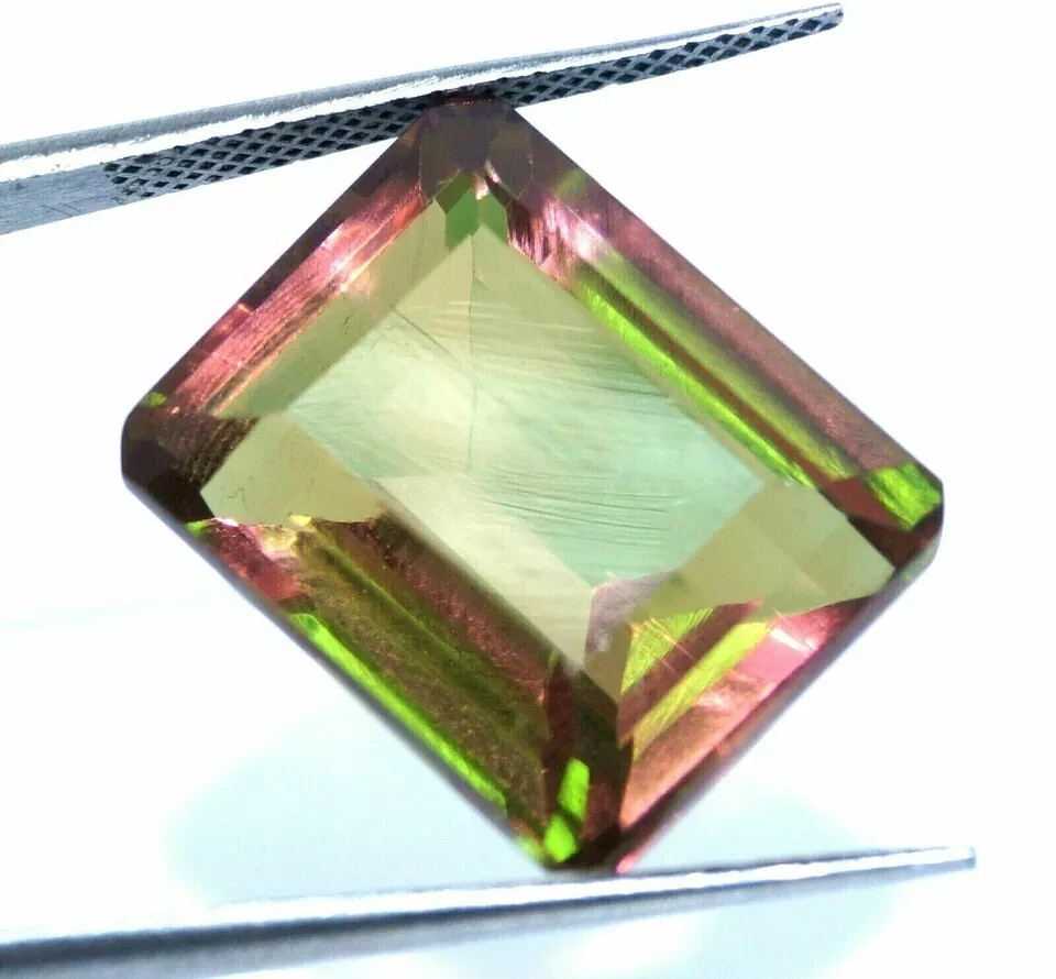 24.1ct. Large Natural Zultanite 7 Color Turkish Emerald Cut Gemstone ...