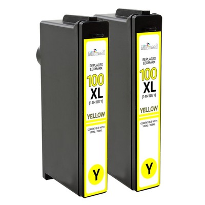 2PK For Lexmark 100XL Yellow Ink Cartridge Interpret S405 | eBay