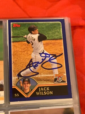 JACK WILSON AUTOGRAPHED SIGNED 2003 TOPPS CARD PIRATES COA | eBay