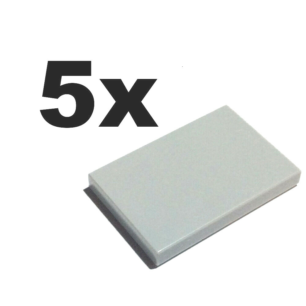 NEW LEGO - TILES - 2 x 3 - Gray Light Bluish Tile x 5 - smooth flat ...