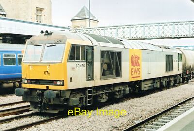 Railway Photo 6x4 Class 60 60076 Grey EWS Oil Train Lincoln Central 21 ...