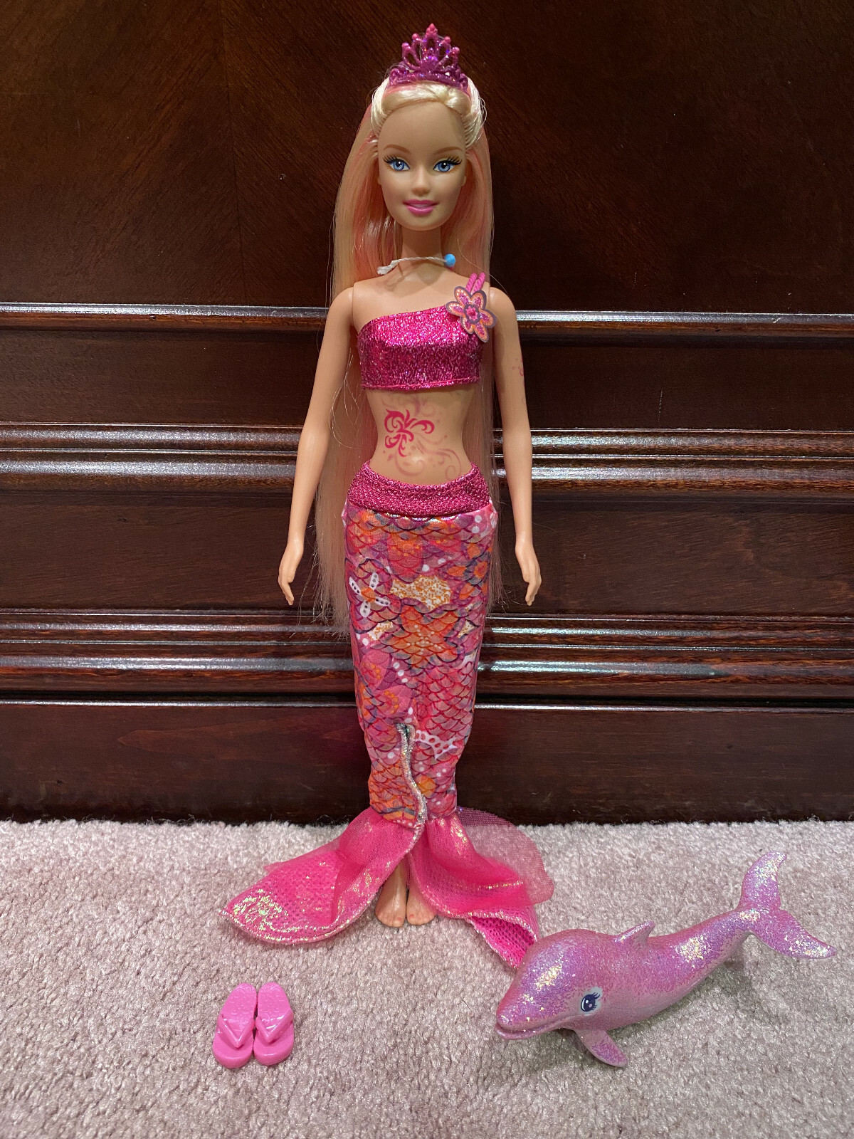 Barbie in A Mermaid Tale 2 in 1 Merliah Doll_Pink Dolphin_Outfit ...