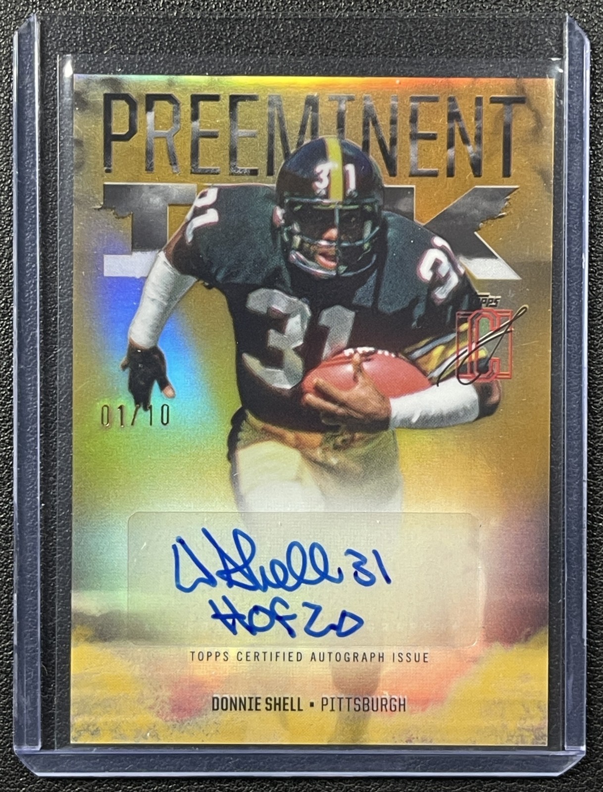 DONNIE SHELL 2024 TOPPS SIGNATURE CLASS #PI-DS PREEMINENT INK AUTO GOLD ...
