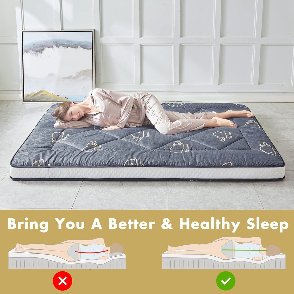 Japanese Foldable & Portable Twin Futon Folding Mattress, Thicken ...