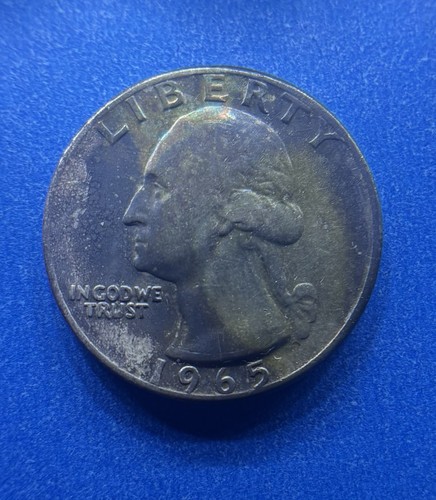 1965 Washington Quarter No Mint Mark, Coin Press Letter Error - Rare US ...