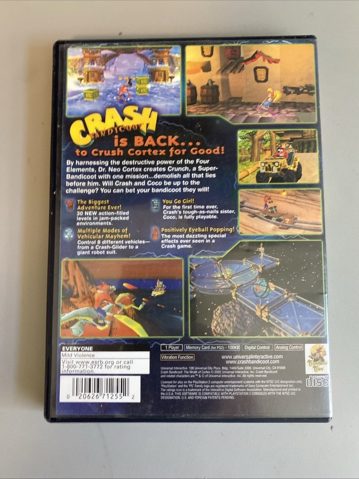 Crash Bandicoot The Wrath Of Cortex Greatest Hits - Sony PS2 ⚡️Fast ...