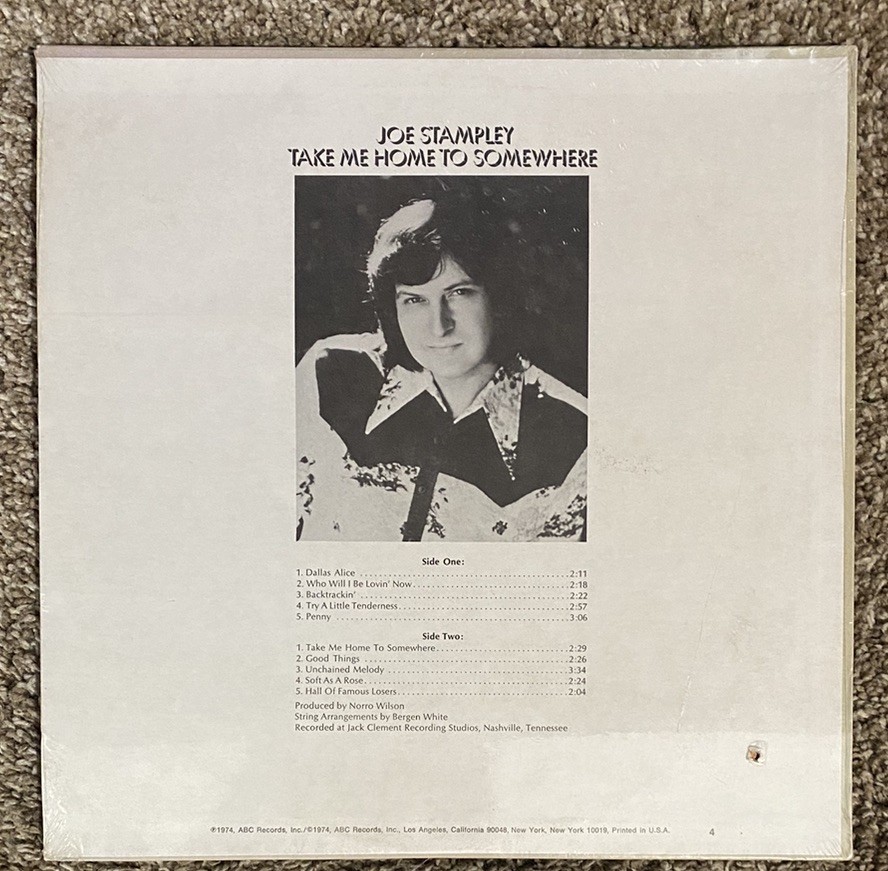 SEALED - Joe Stampley - Take Me Home To Somewhere - 1974 ABC DOSD-2006 ...