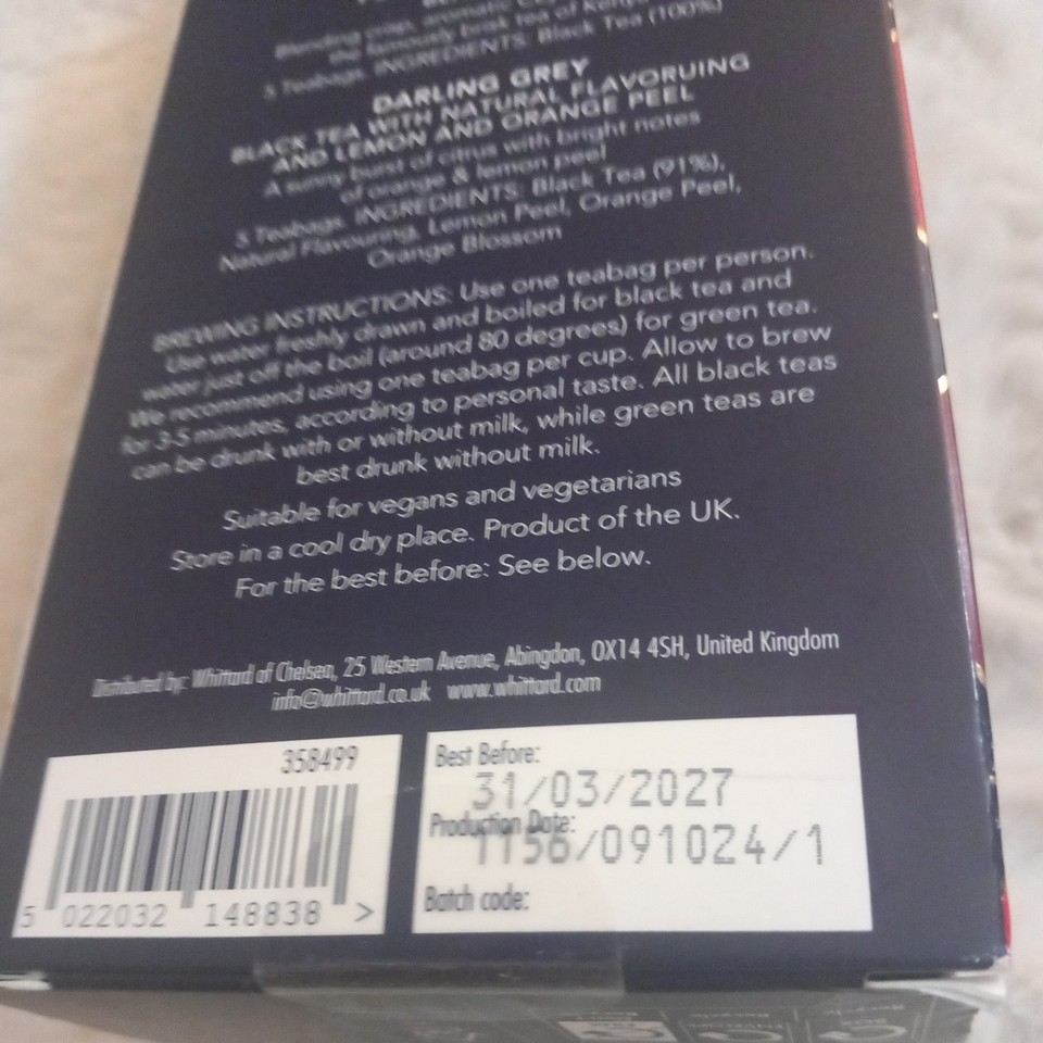 Whittard Chelsea 1886 Tea Bags | eBay UK