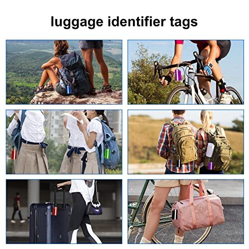 8 Pack Aluminum Luggage Tags Set with Name ID Card for Travel Suitcase ...
