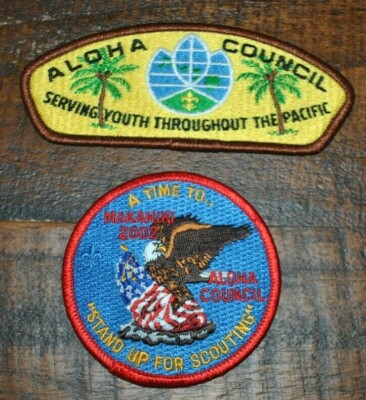 Lot of 2 Vintage Boy Scout Aloha Council Patches | eBay