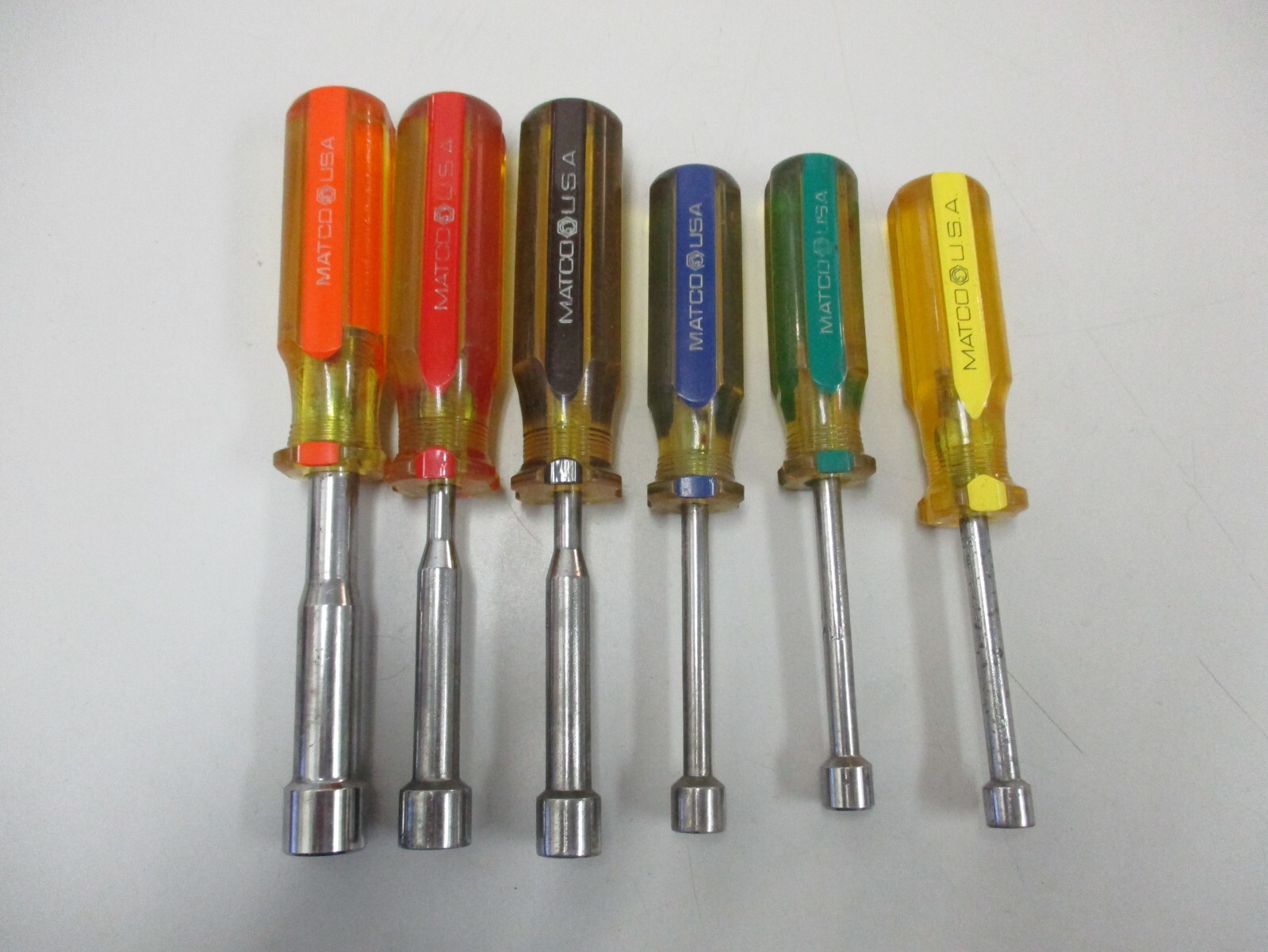 Matco Tools 6 Pc SAE Nut Driver Set 5/16, 11/32, 3/8, 7/16, 1/2, 9/16 ...