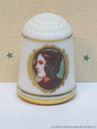 Jane Pierce Porcelain Thimble First Ladies White House Franklin Mint ...